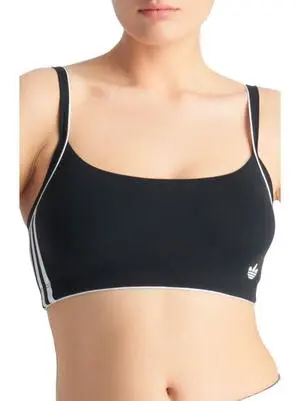ADIDAS ORIGINALS Scoop Cotton Blend Jersey Bralette - Black