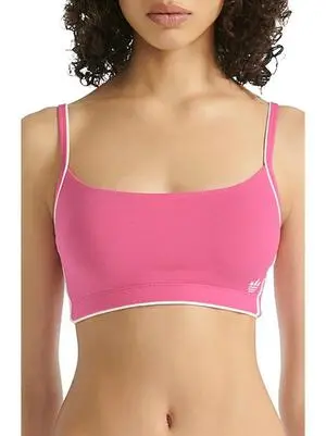 ADIDAS ORIGINALS Scoop Cotton Blend Jersey Bralette - Lucid Pink