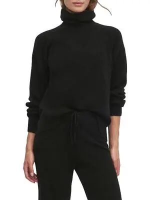 FAVORITE DAUGHTER Cashmere Turtleneck Sweater - Black