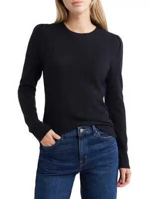 CASLON Pointelle Detail Crewneck Sweater