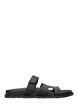 Steve Madden Suede Manu Slides Black
