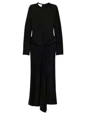 Nanushka Crew-neck Draped Maxi Dress - Black