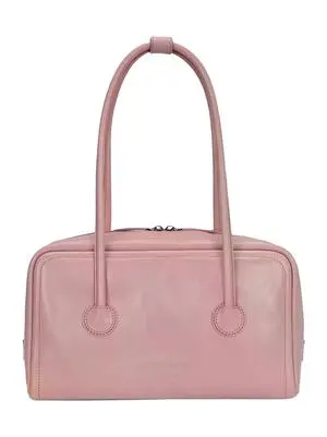 MARGESHERWOOD Soft Boston Crinkle-leather Shoulder Bag - Pink