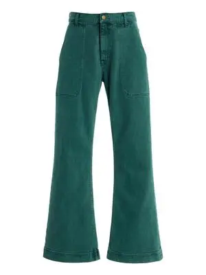 SANDERLAK Rigid Low-rise Flared Utility Jeans - Green