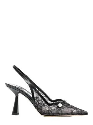 JIMMY CHOO Amita Patent Leather Slingback Pumps