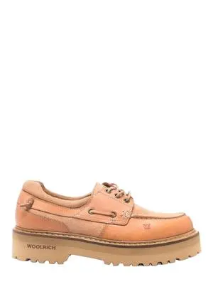 Woolrich Leather Boat Shoes - Beige