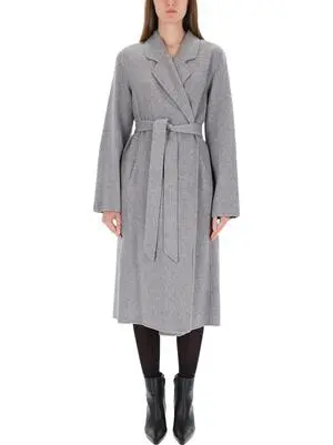 BOSS Belted Coat - Grey