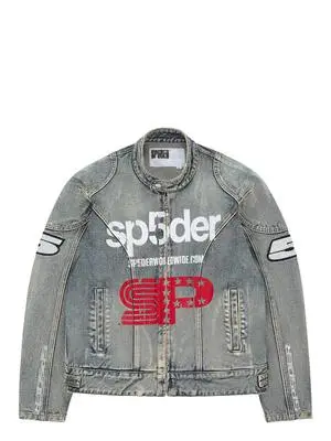SP5DER Motorsport Denim Jacket - Blue