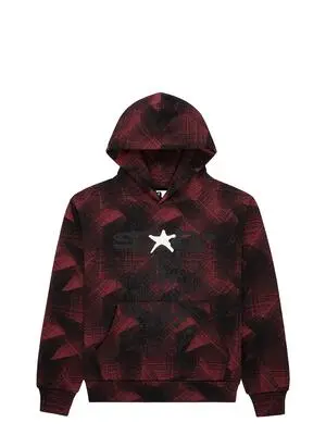SP5DER Plaid Splatt Hoodie - Black