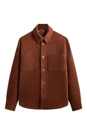 Kith Monogram Suede Apollo Ii Shirt - Brown