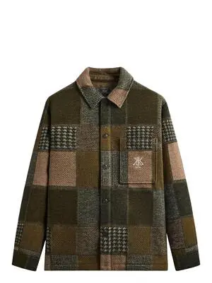 Kith Patchwork Wool Coaches Jacket - Green