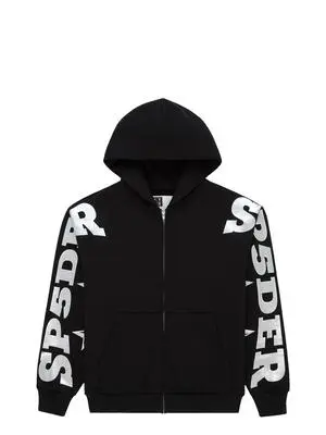 SP5DER Mx555 Zip-up Hoodie - Black