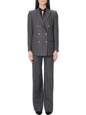 Tagliatore Striped Double-breasted Suit - Charcoal
