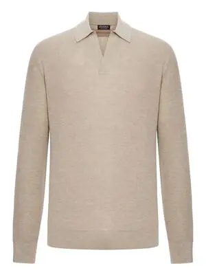 Zegna Polo Shirt Men Cream