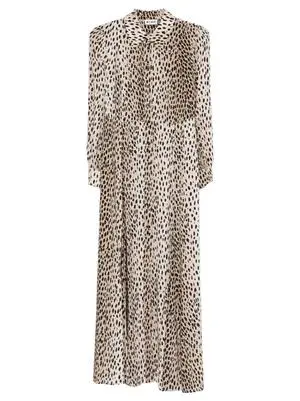 Rixo Leopard Print Maxi Dress - Black