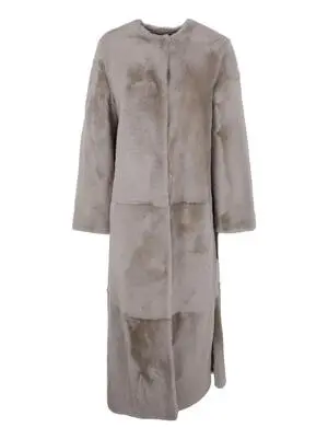YVES SALOMON Fur Coat - Beige
