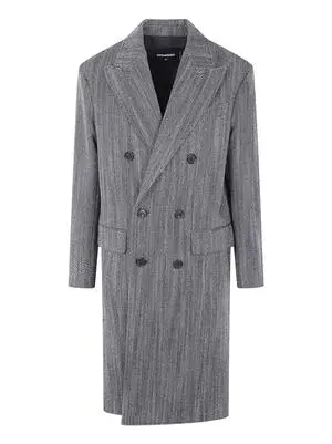 Dsquared2 Tailored Overcoat - White