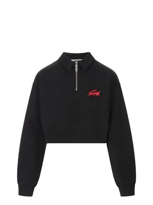 MSGM Cropped Sweatshirt Black