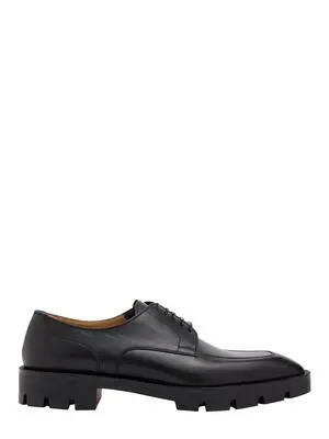 CHRISTIAN LOUBOUTIN Davisol Lion Lug-sole Derby Shoes - Black