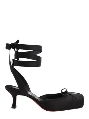 CHRISTIAN LOUBOUTIN 55mm Cassia Lace-up Ballet Pumps - Black
