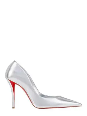 CHRISTIAN LOUBOUTIN 100mm Miss Z Leather Pumps - Silver