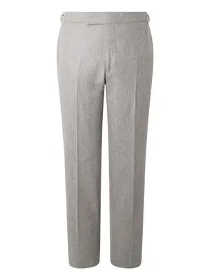 Thom Sweeney Tapered Wool Trousers - Gray