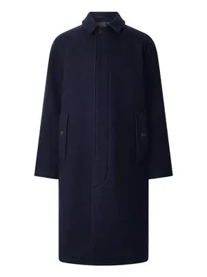 Thom Sweeney Virgin Wool And Cashmere-blend Coat - Blue