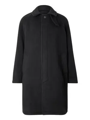 MFPEN Accession Brushed Recycled-wool Coat - Black