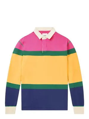 DRAKE'S Drake's - Striped Cotton Polo Shirt - Men - Yellow - S Yellow