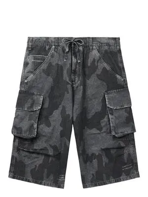 424 Straight-leg Cotton-ripstop Shorts - Black