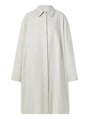 THE ROW Pluma Brushed Cotton And Cashmere-blend Trench Coat - Gray