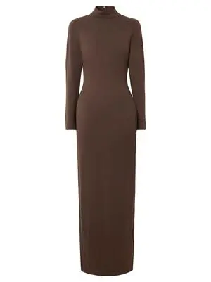 SKIMS Smooth Layers Turtleneck Long Dress - Brown