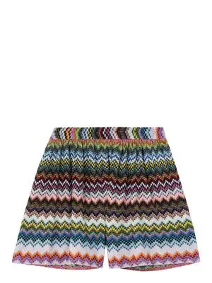 Missoni Striped Metallic Crochet-knit Shorts - Multi