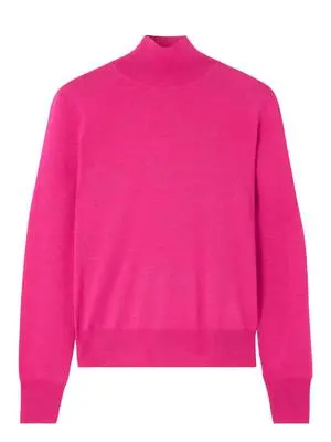 Carolina Herrera Wool And Cashmere-blend Turtleneck Sweater - Red