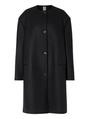 Calvin Klein Cora Wool And Cashmere-blend Coat - Black
