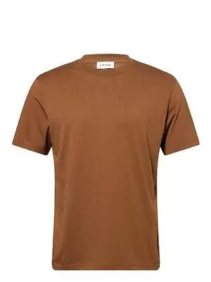 FRAME Regular-fit Crewneck Cotton-jersey T-shirt - Caramel