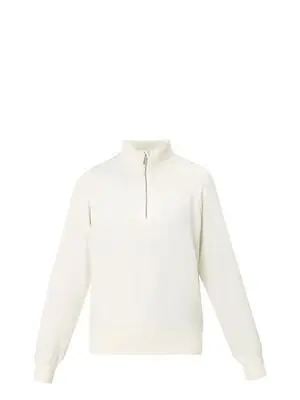 Sweaty Betty Escape Luxe Half-zip Fleece Sweatshirt - Lily White