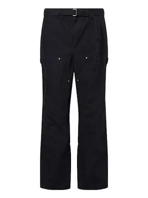 Sacai X Carhartt Wip Belted Straight-leg Trousers - Black