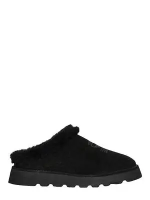Zadig&Voltaire Teddy-lined Suede Mules - Black