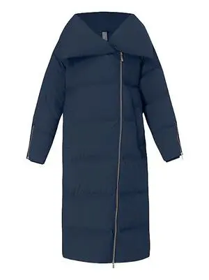 Sweaty Betty Nimbus Cloud Longline Shell-down Puffer Coat - French Navy Blue