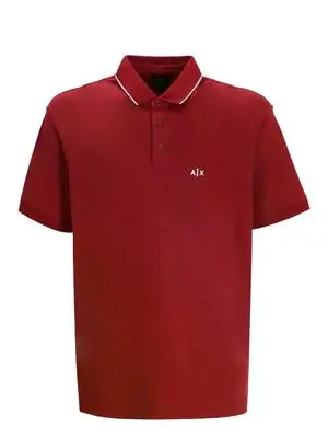 Armani Exchange Piped Logo Polo Shirt - Red