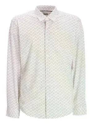 BOSS Long-sleeve Patterned Shirt - White