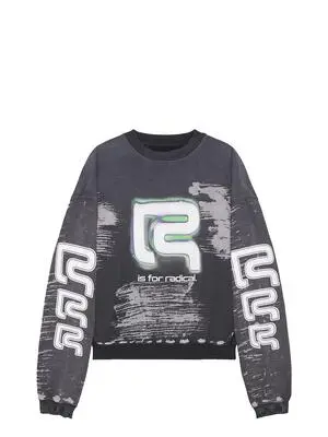 RRR123 Origins Cva Crew Neck Sweatshirt - Mechanic Black