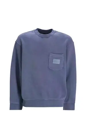 Emporio Armani Cotton Patch-pocket Sweatshirt - Blue