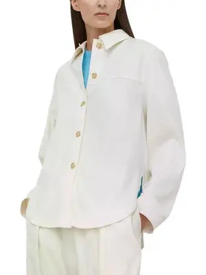 SAMSOE SAMSOE Buttoned Long-sleeve Shirt - Neutrals