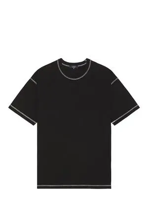 Comme Des Garçons Contrast Stitch Tee - Black
