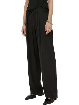 SAMSOE SAMSOE Pleated Palazzo Pants - Black