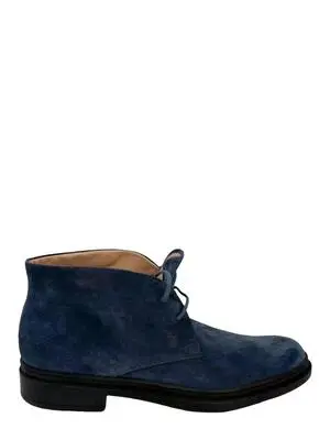 TOD'S Leather Desert Boots - Blue