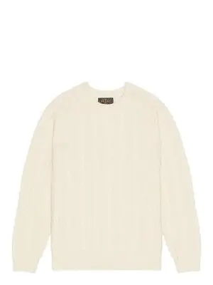 BEAMS Crew Cable 5g - Off White