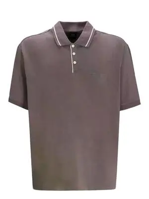 Armani Exchange Contrasting Piping Polo Shirt Grey